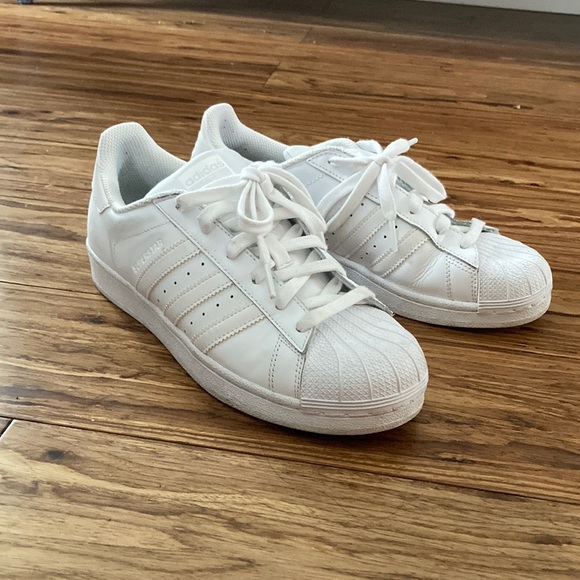 adidas | Shoes | Adidas All White Superstar Shoes Size 6 Womens | Poshmark